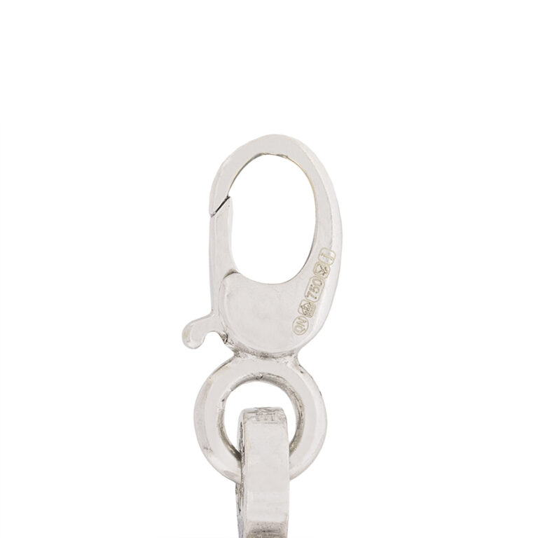 Contemporary White Gold and Diamond Bell Pendant | Farringdons