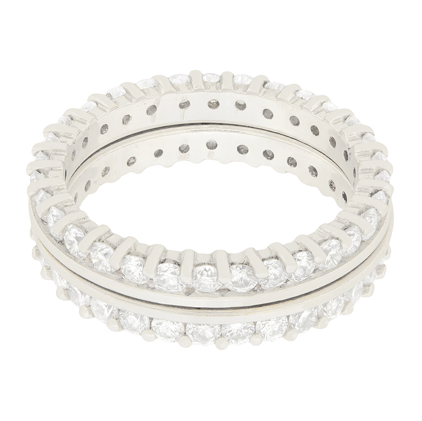Contemporary 1.86ct Convertible Diamond Eternity Ring | Farringdons