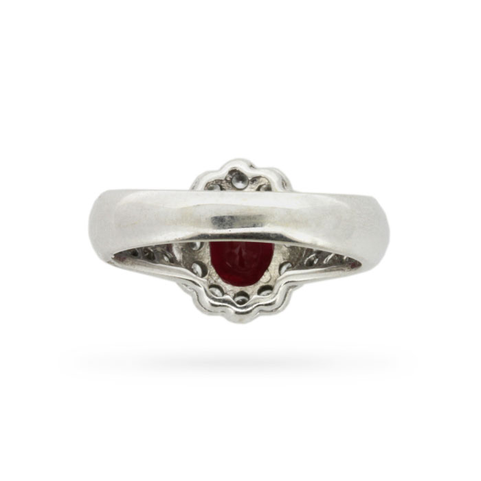 Ruby and Diamond Right Hand Ring | Farringdons