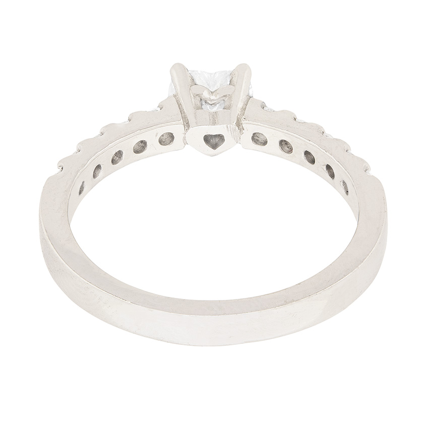Modern Heart-Shaped Diamond Solitaire Engagement Ring with Set ...
