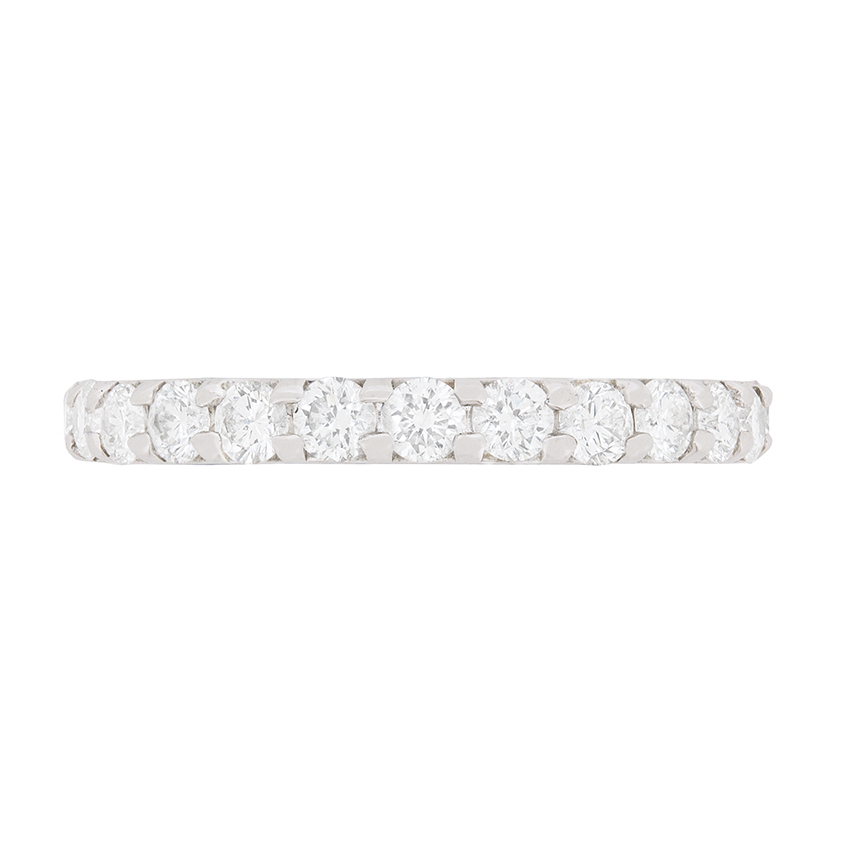 Three-Quarter Set Round Brilliant Cut Diamond Eternity Ring ...