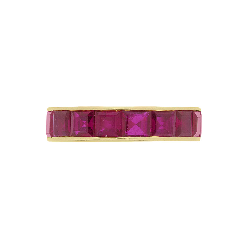 Original FRED Ruby Full Eternity Ring, Stamped FRED | Farringdons Jewellery