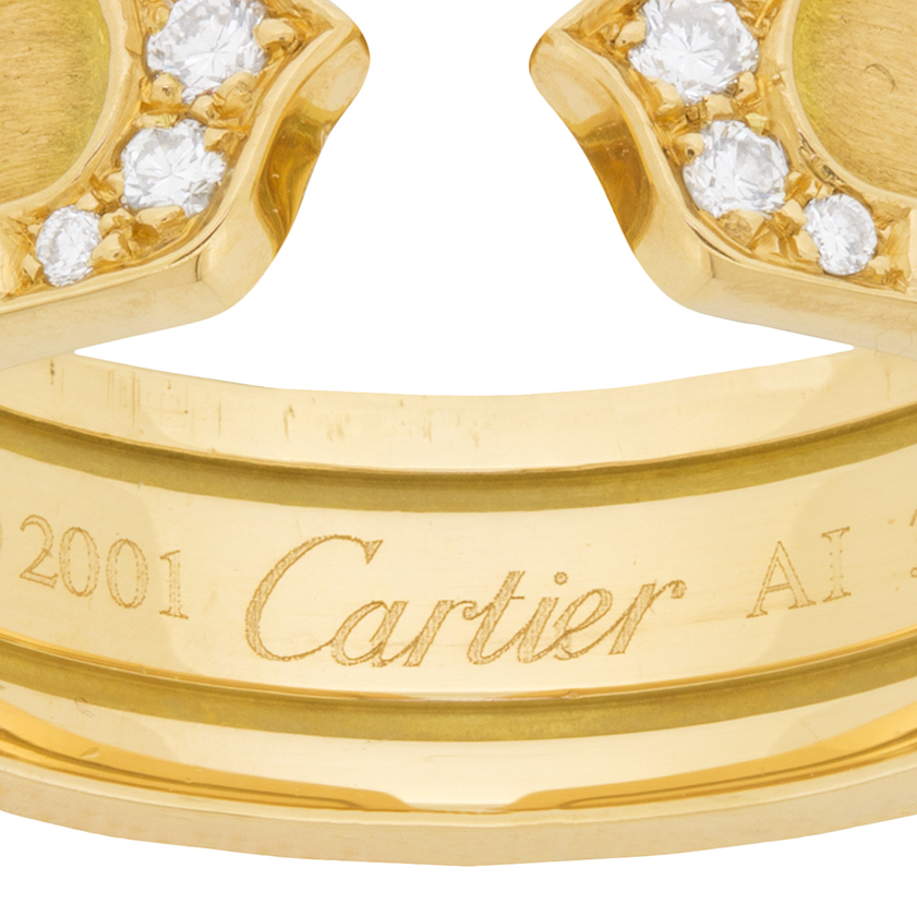 Cartier Diamond Set Logo Ring | Farringdons