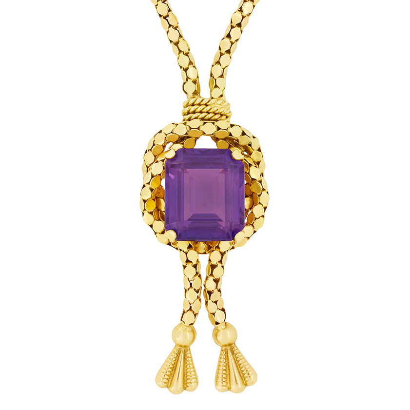 Victorian 8.20ct Amethyst Pendant, c.1880s | Farringdons Jewellery