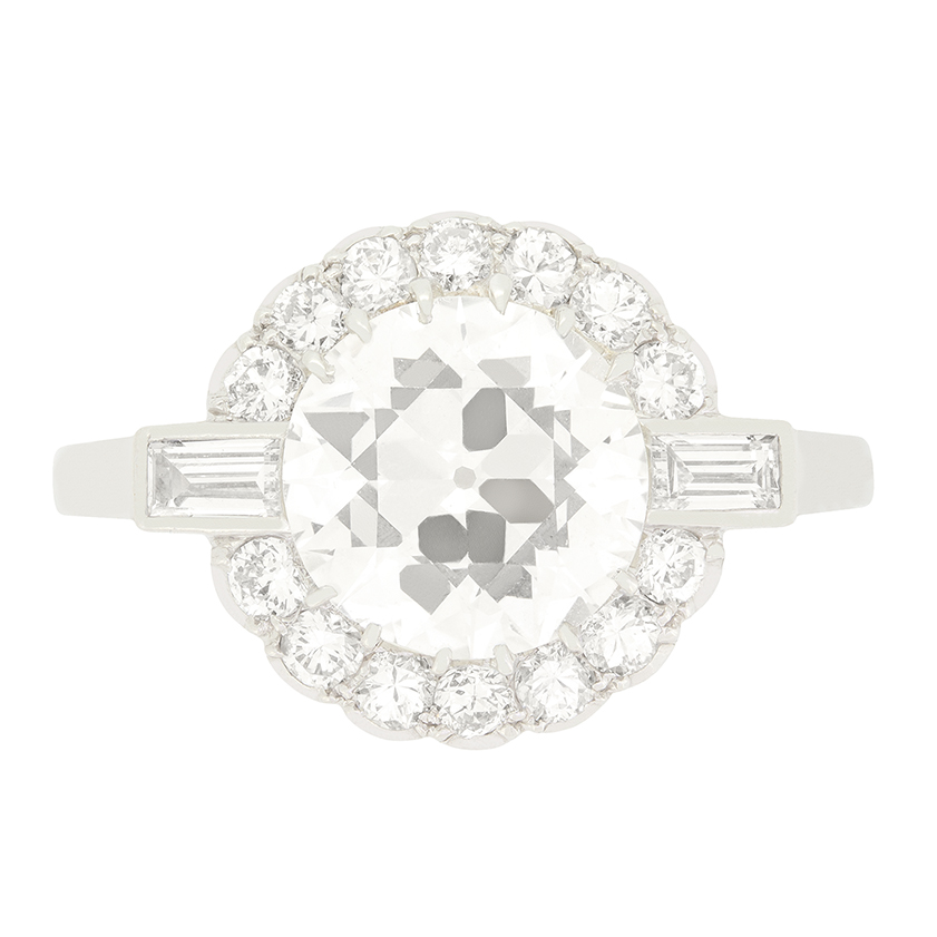 Art Deco 1.90ct Diamond Cluster Ring, c.1930s | Farringdons Jewellery